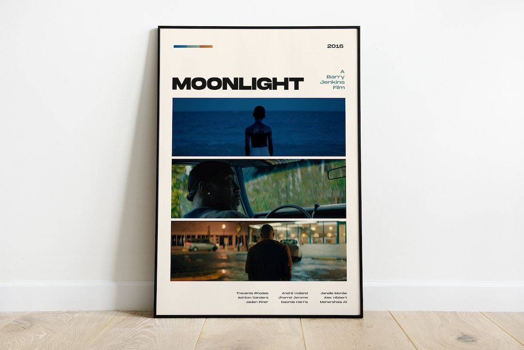Moonlight Movie Poster, Modern Movie Poster Print, Moonlight Poster ...
