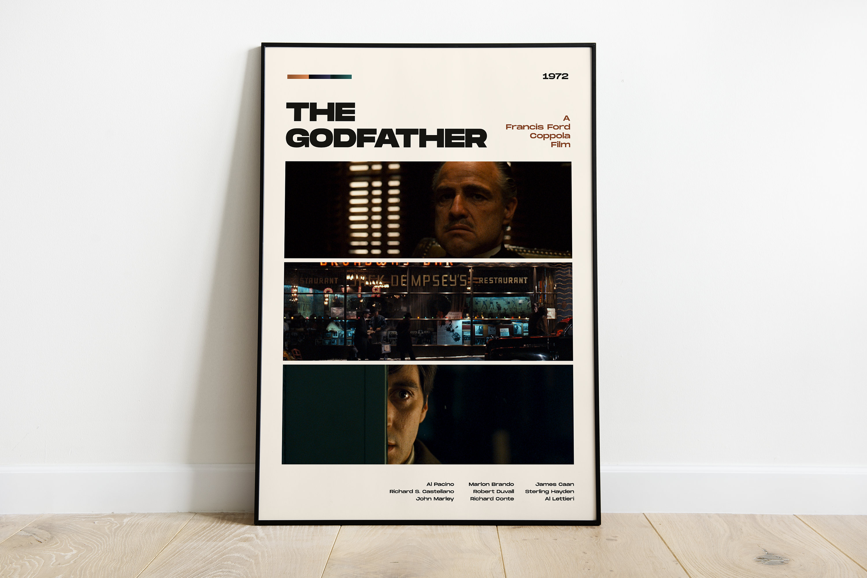 The Godfather Movie Poster, Modern Movie Poster Print, the Godfather ...