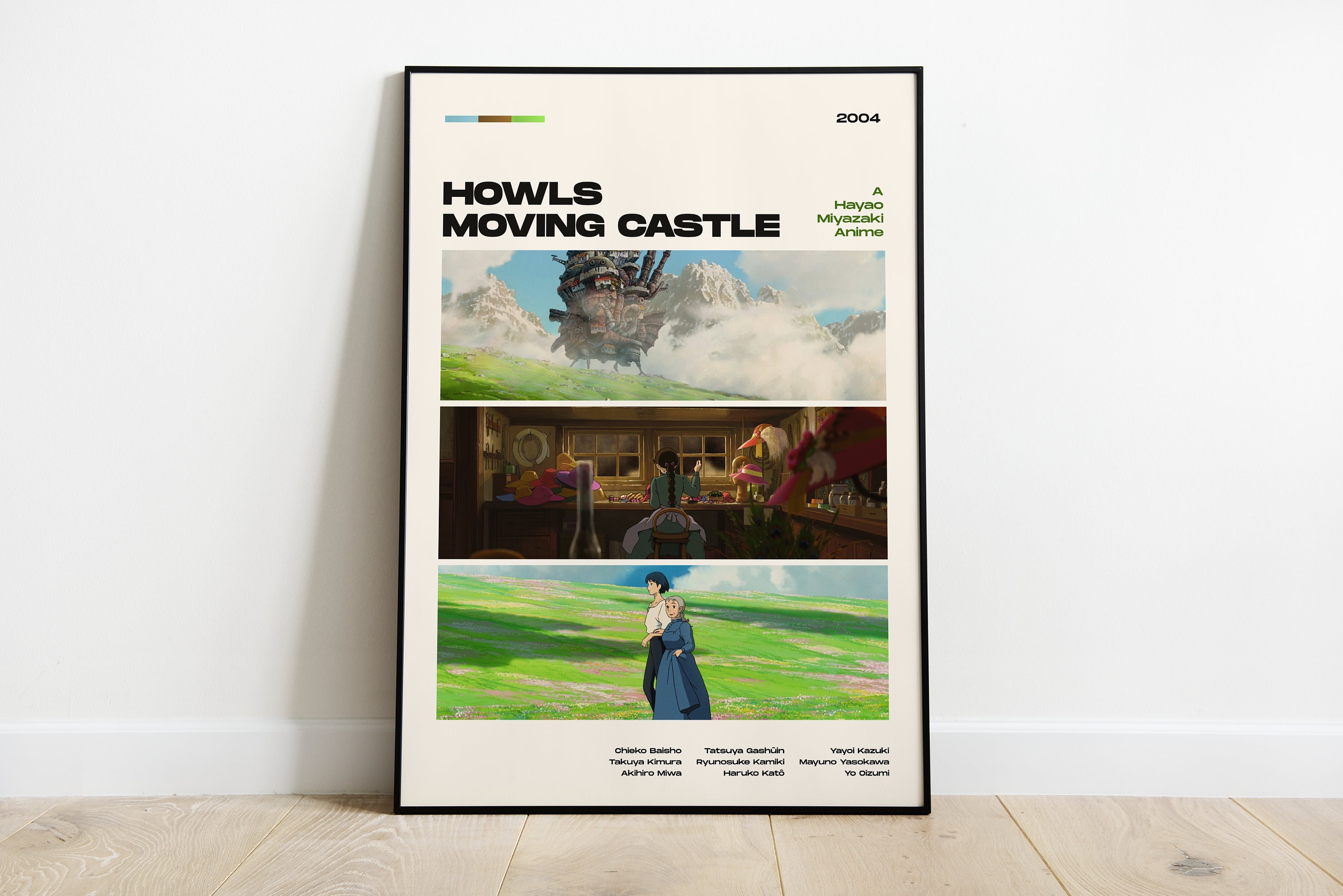 Howl's Moving Castle Movie Poster, Modern Movie Poster Print, Howl's ...