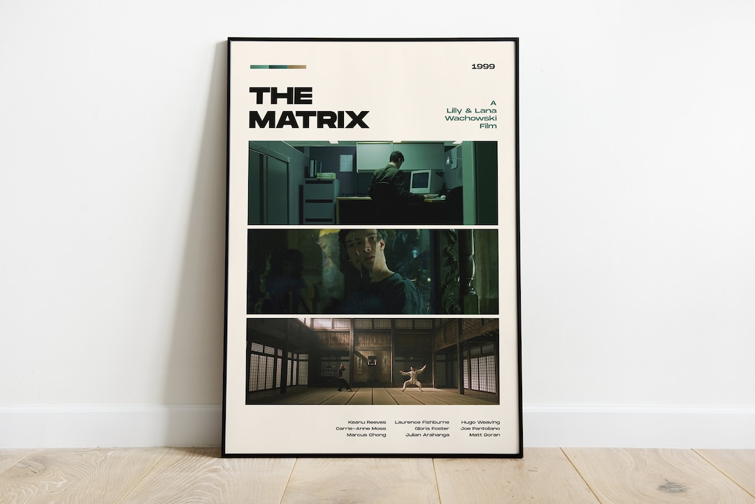 Matrix Movie Poster, Modern Movie Poster Print, Matrix Poster Wall ...