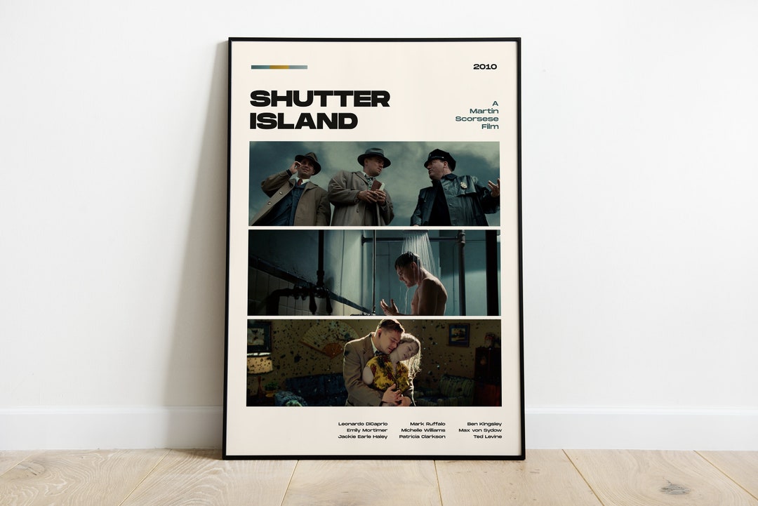 Shutter Island Movie Poster, Modern Movie Poster Print, Shutter Island Poster Wall Decor ...