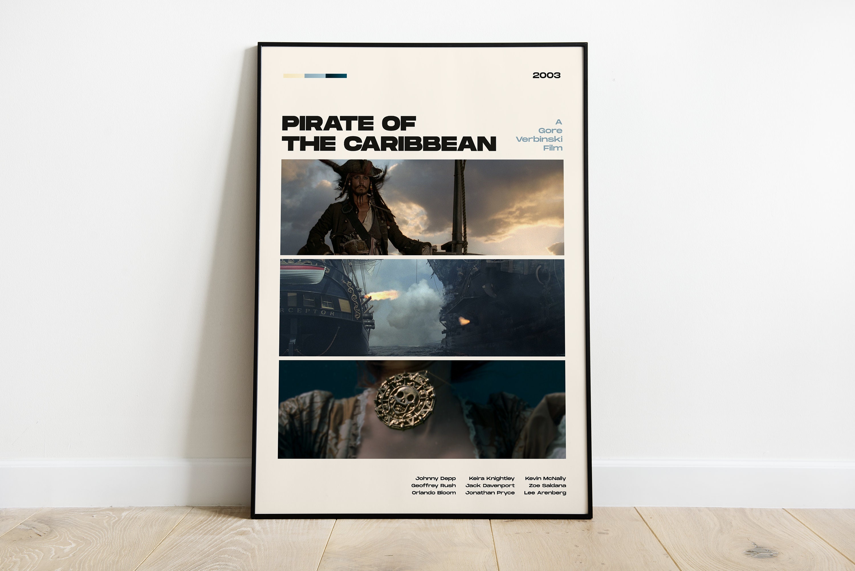 Pirates of the Caribbean Movie Poster, Modern Movie Poster Print ...