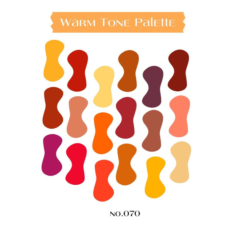 Warm Color Palette Procreate Swatch Art - Etsy