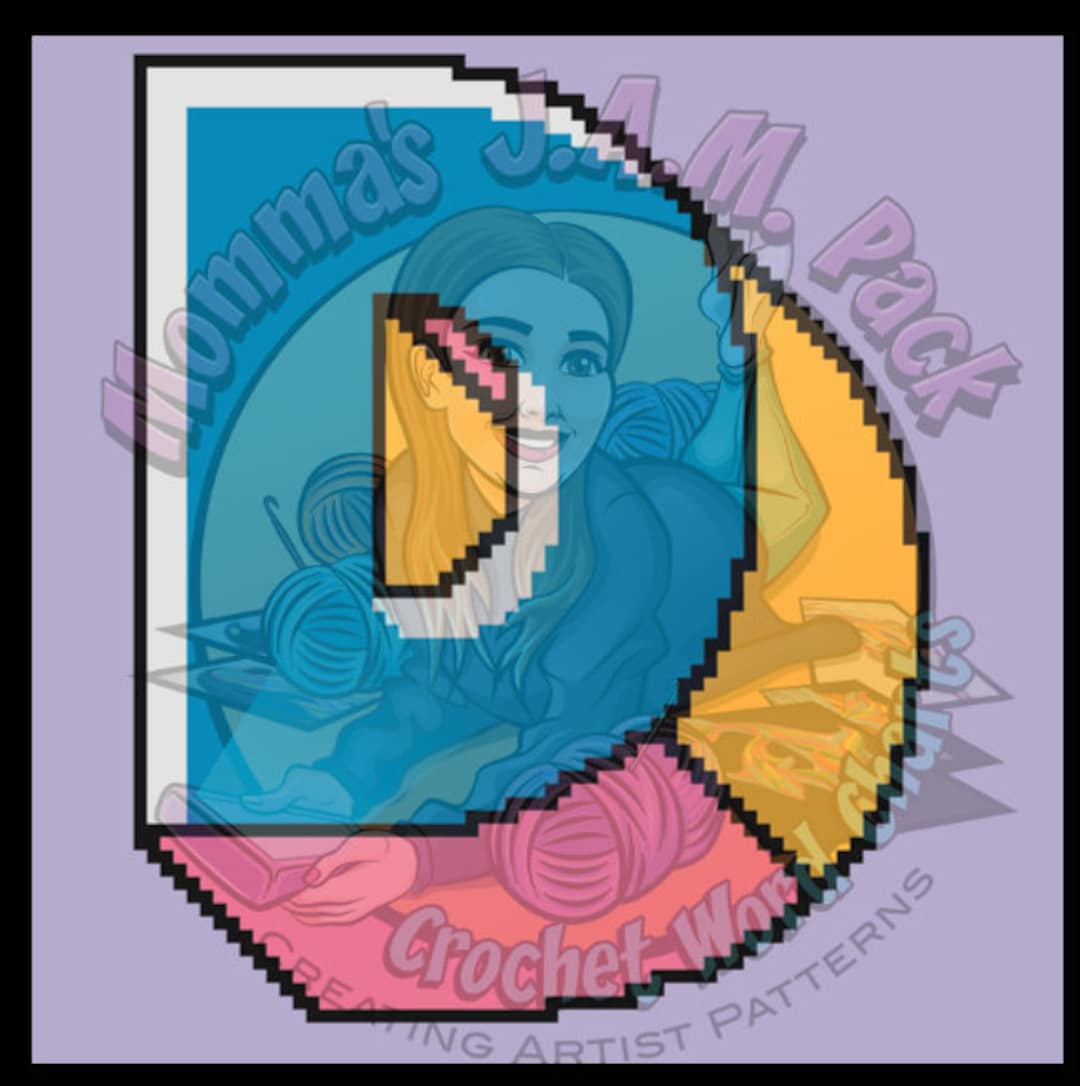 Momma's J.A.M. Pack Crochet Word Charts Neon Retro Totally 80's ...