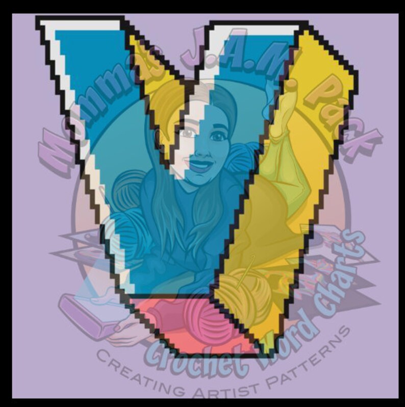 Momma's J.A.M. Pack Crochet Word Charts Neon Retro Totally 80's ...