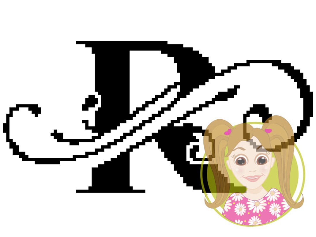 Momma's J.A.M. Pack Crochet Word Charts | Swirl Letter R |bobble Stitch ...