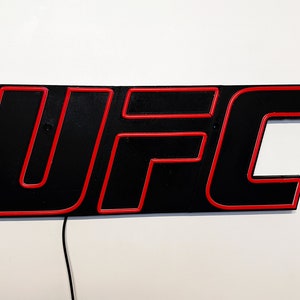 UFC LED Neon Sign, Bright Red Light, Perfect for Man Caves, Bedrooms ...