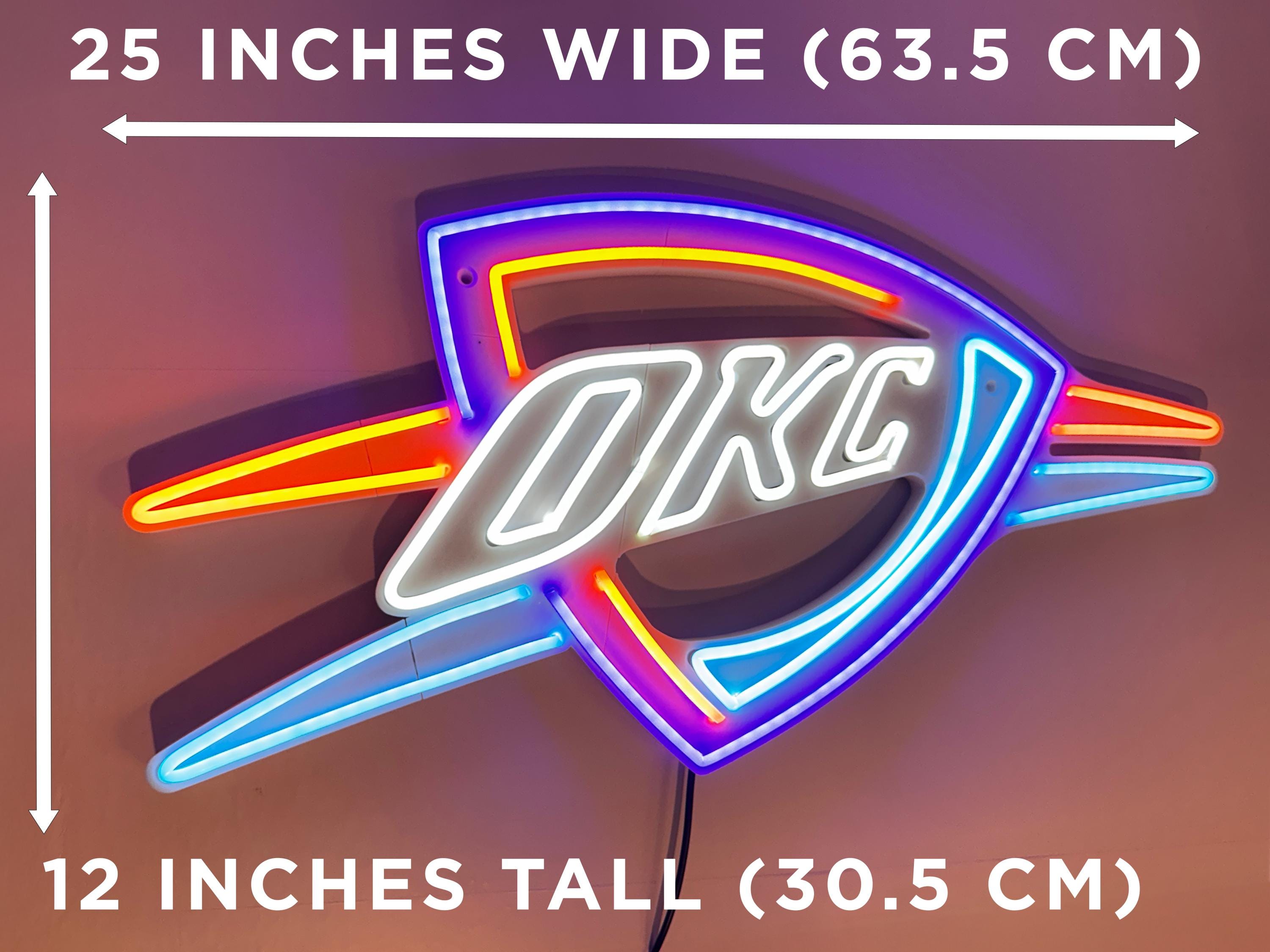Oklahoma City Thunder Neon LED Sign, Bright Lights, Perfect for Man ...