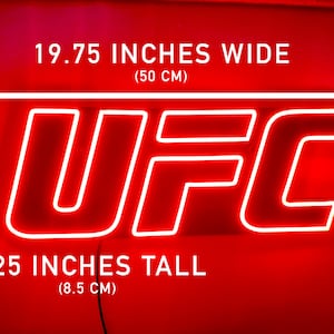 UFC LED Neon Sign, Bright Red Light, Perfect for Man Caves, Bedrooms ...