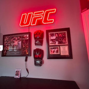 UFC LED Neon Sign, Bright Red Light, Perfect for Man Caves, Bedrooms ...