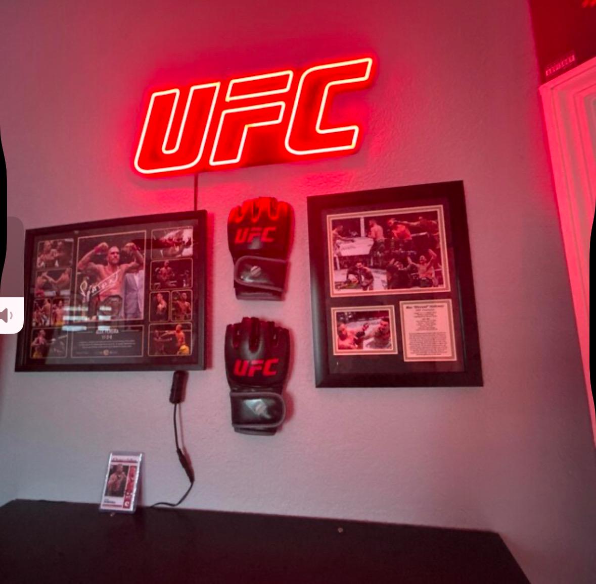 UFC LED Neon Sign: Bright Red MMA Decor for Fans of Combat Sports ...
