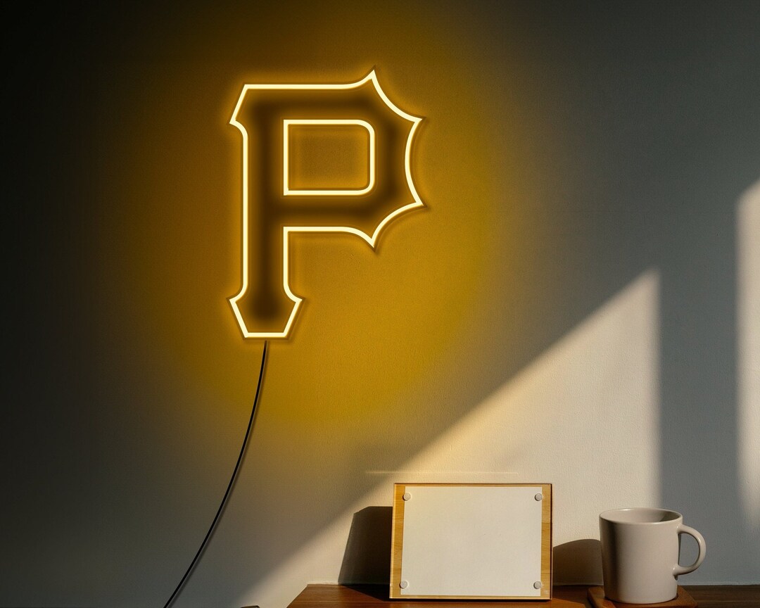 Pittsburgh Pirates LED Neon Sign: Gold Baseball Man Cave Decor - Etsy