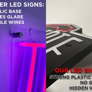 UFC LED Neon Sign: Bright Red MMA Decor for Fans of Combat Sports ...