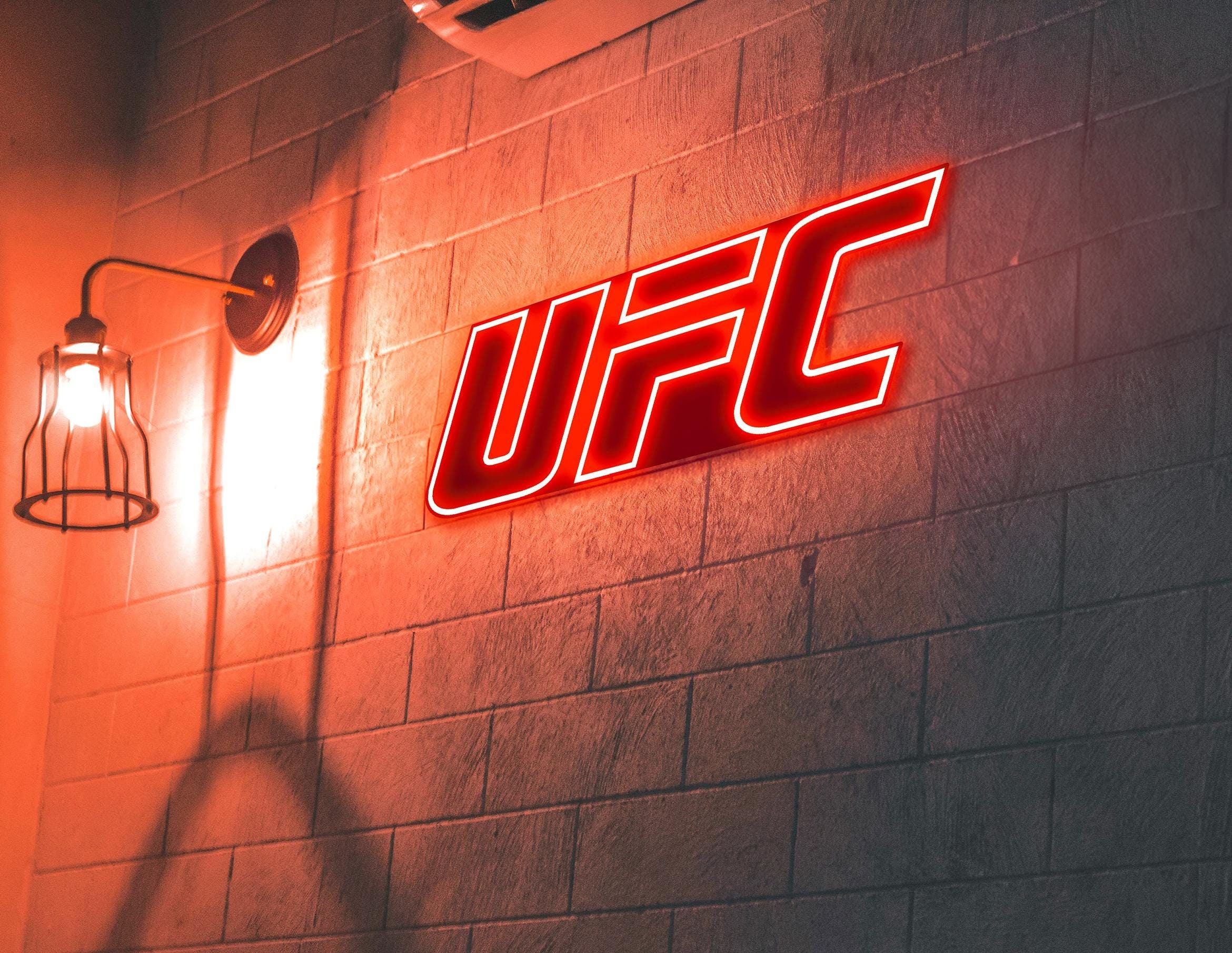 UFC LED Neon Sign, Bright Red Light, Perfect for Man Caves, Bedrooms ...