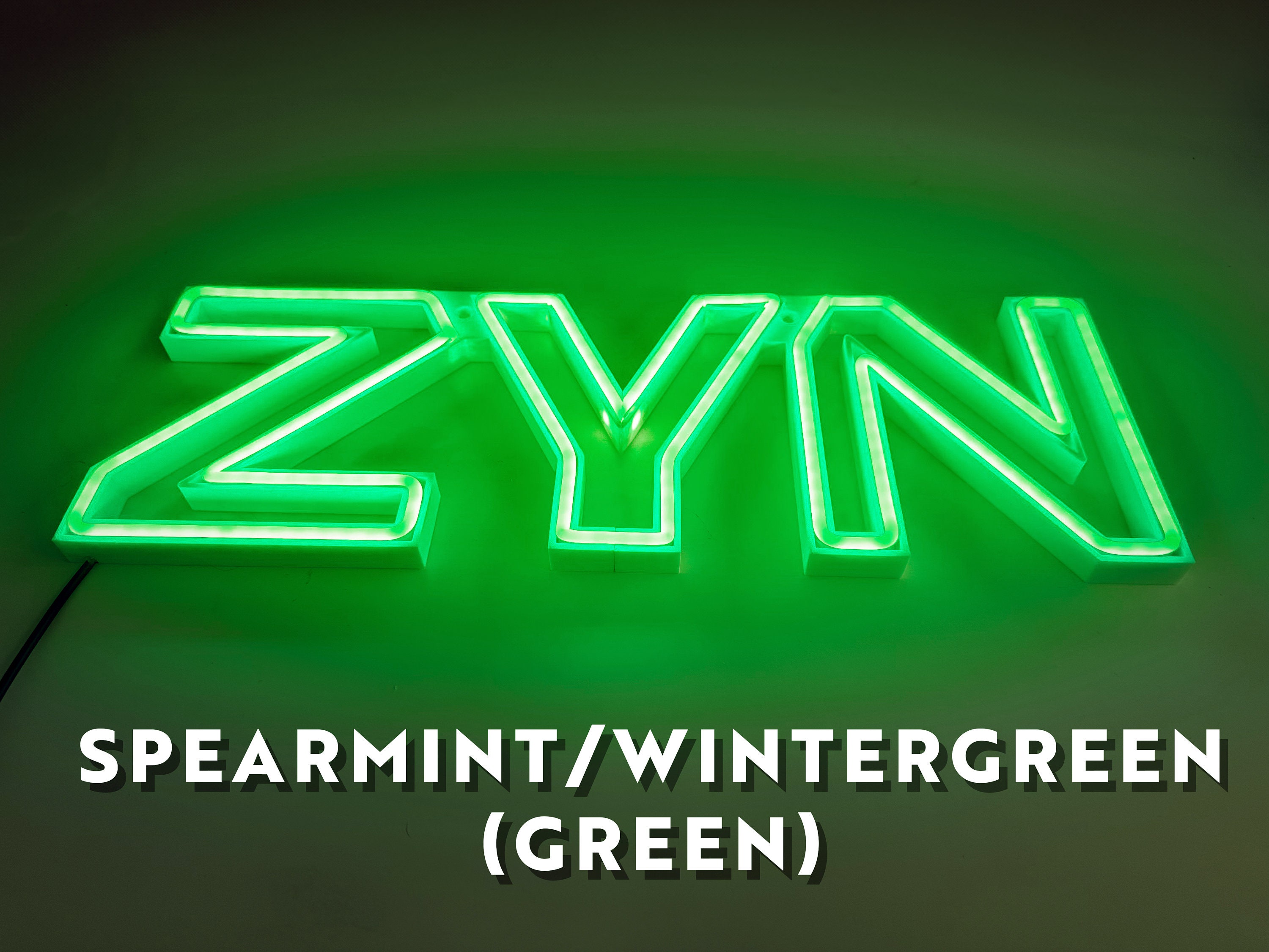Customizable ZYN LED Neon Sign, Vibrant Color Options & White Shell ...