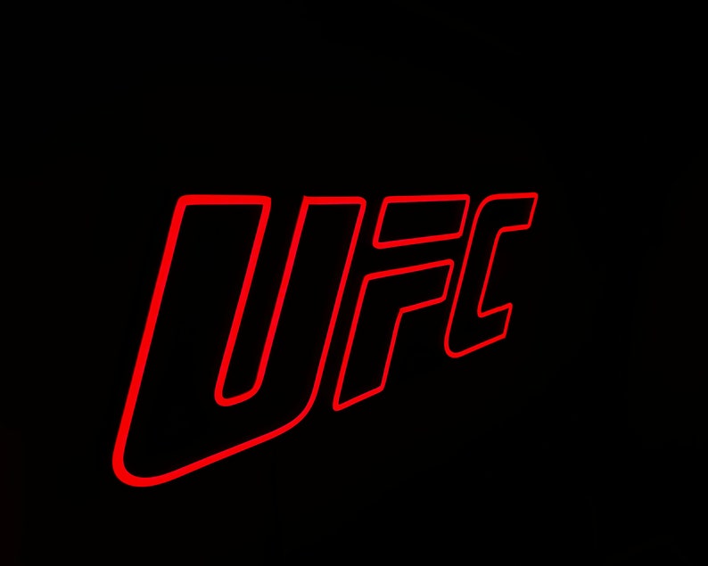 UFC LED Neon Sign, Bright Red Light, Perfect for Man Caves, Bedrooms ...