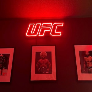 UFC LED Neon Sign, Bright Red Light, Perfect for Man Caves, Bedrooms ...