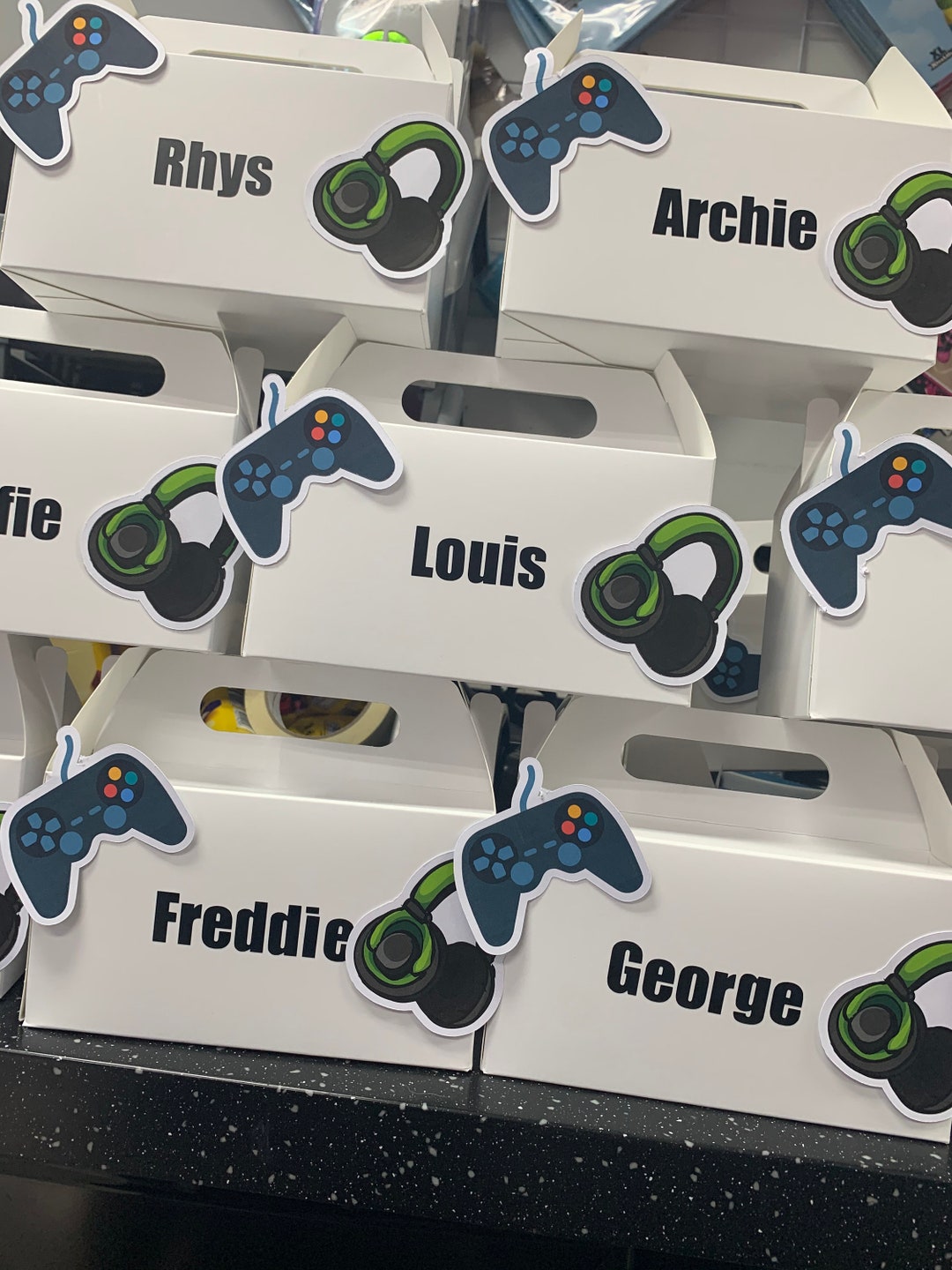 Personalised Party Boxes, Gamer Themed. Party Favours - Etsy