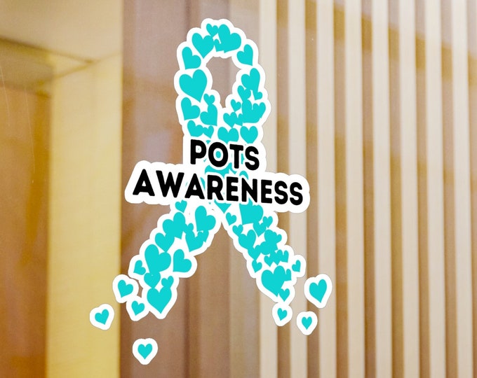 POTS Awareness Sticker, Postural Orthostatic Tachycardia Syndrome, Teal ...