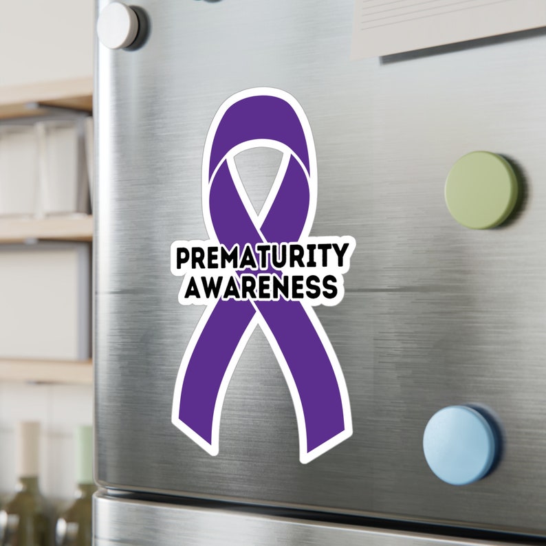 Prematurity Awareness Ribbon Vinyl Decal, November Purple Ribbon - Etsy