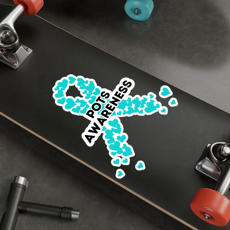 POTS Awareness Ribbon Vinyl Decal Turquoise Awareness Ribbon - Etsy