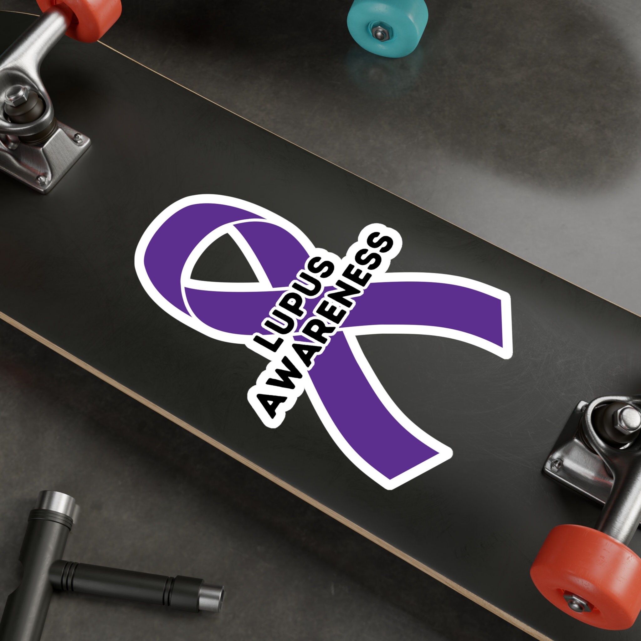 Lupus Awareness Ribbon Vinyl Decal Purple Awareness Ribbon - Etsy