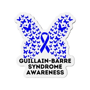 Guillain-barre Syndrome Awareness Ribbon Magnet, Blue Ribbon Car Magnet ...