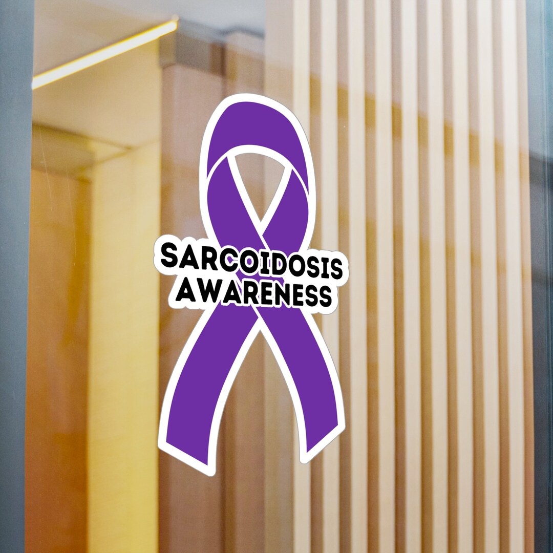 Sarcoidosis Awareness Ribbon Vinyl Decal, Purple Ribbon Sticker - Etsy