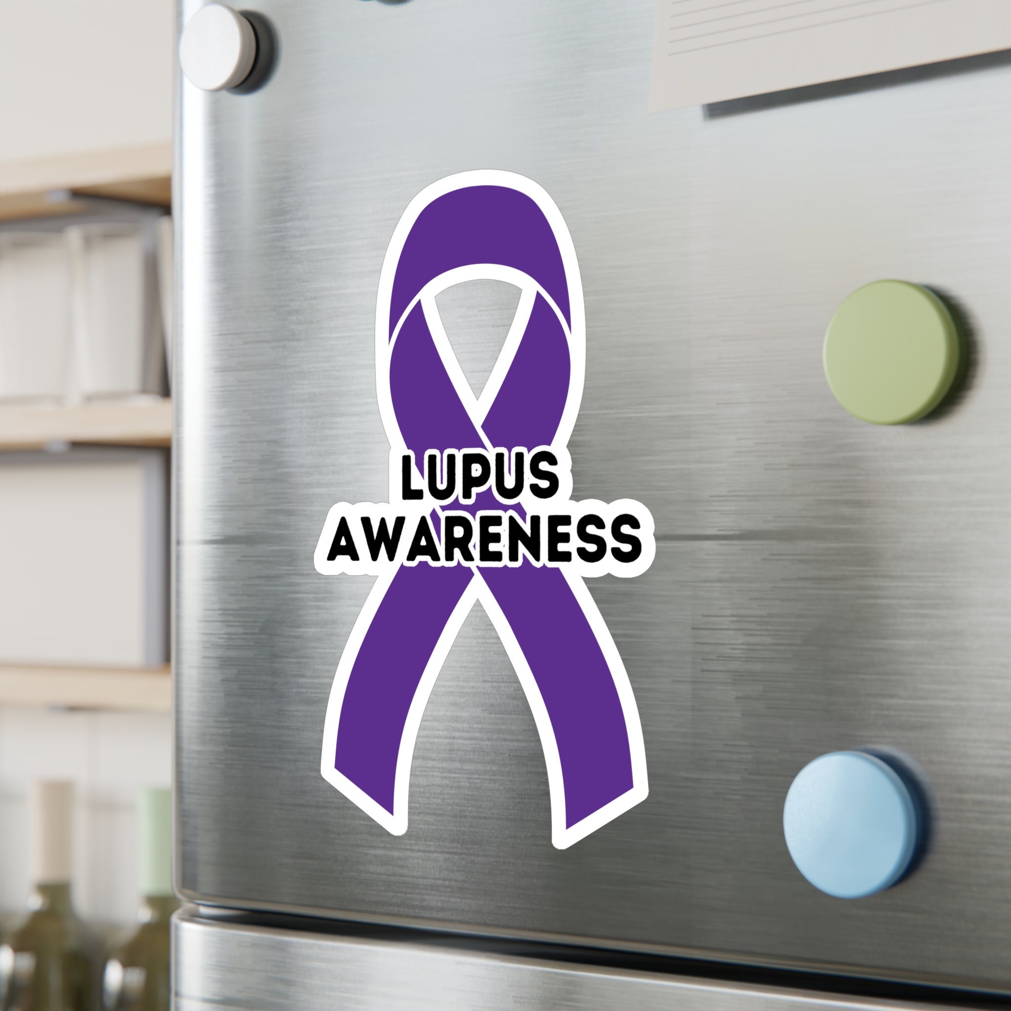 Lupus Awareness Ribbon Vinyl Decal Purple Awareness Ribbon - Etsy