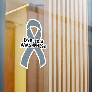Dyslexia Awareness Ribbon Vinyl Decal, Silver Ribbon Car Sticker - Etsy
