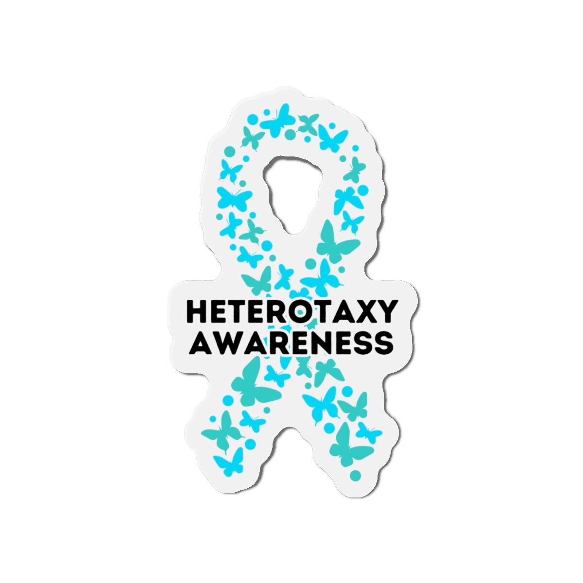 Heterotaxy Syndrome Awareness Ribbon Magnet, Teal Butterfly Ribbon - Etsy