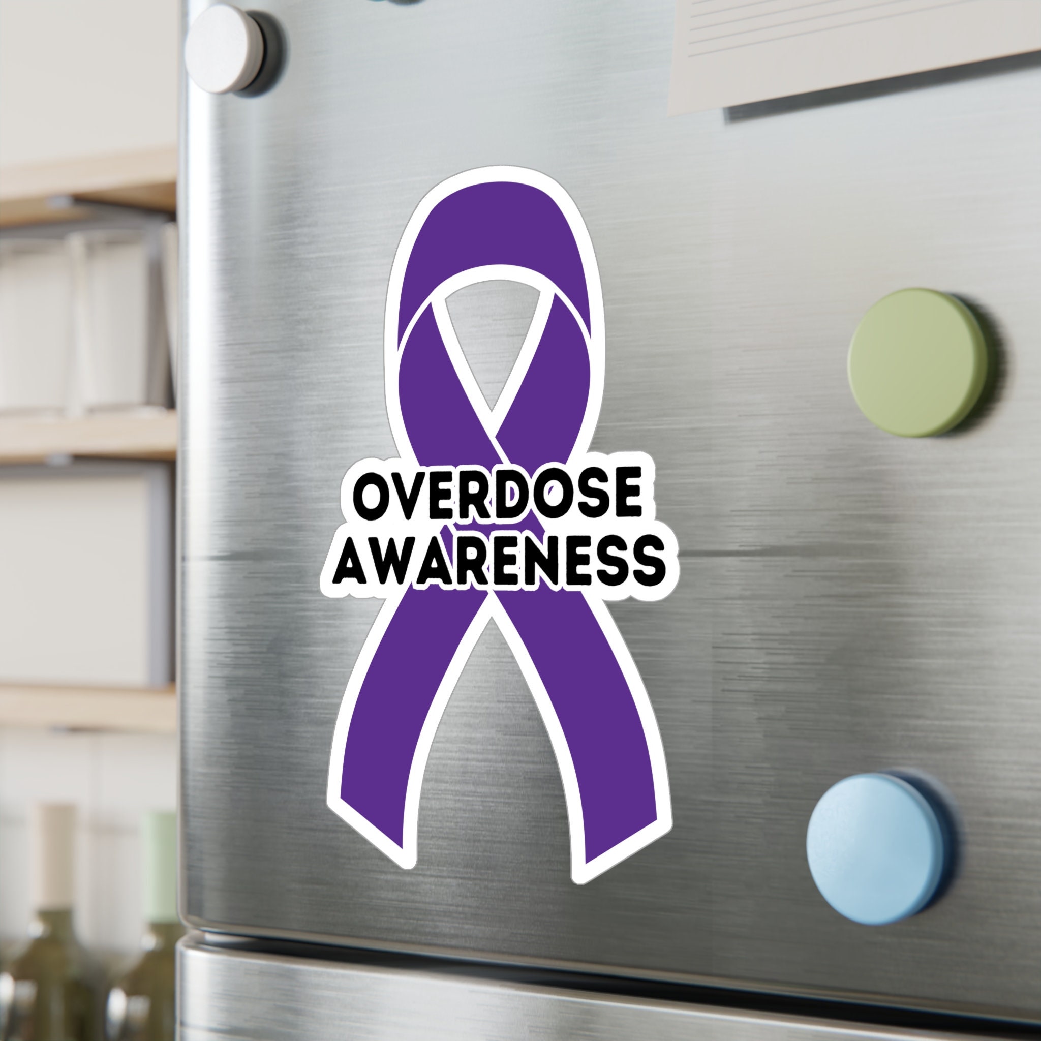 Overdose Awareness Ribbon Vinyl Decal, Purple Ribbon Sticker - Etsy