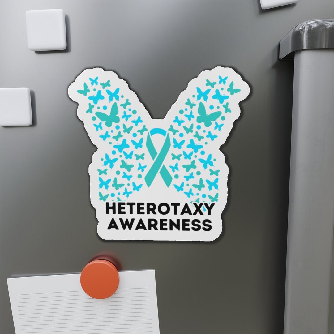 Heterotaxy Syndrome Awareness Ribbon Magnet, Teal Butterfly Ribbon - Etsy