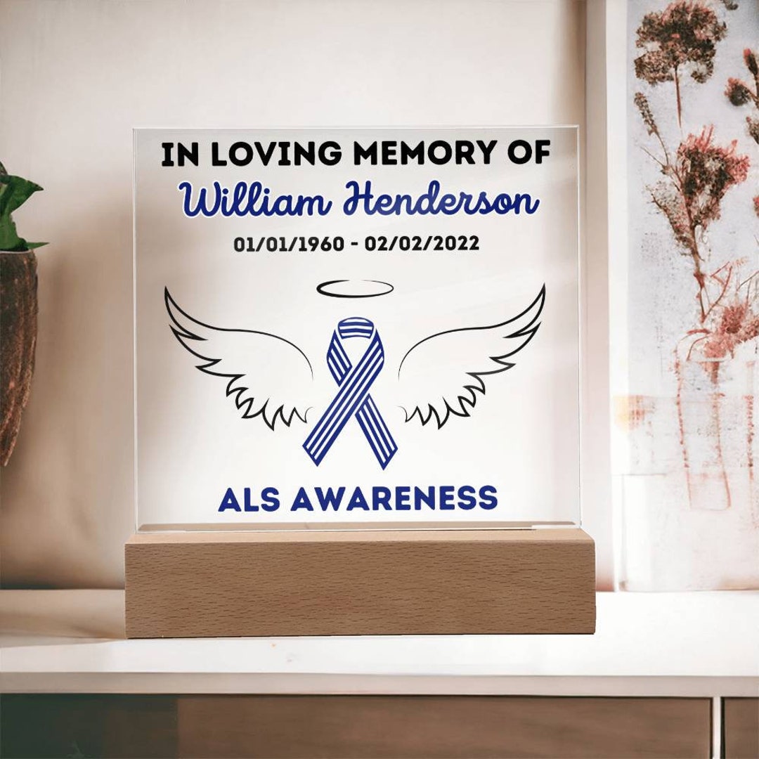 Personalized ALS Awareness in Memory Acrylic Display - Etsy