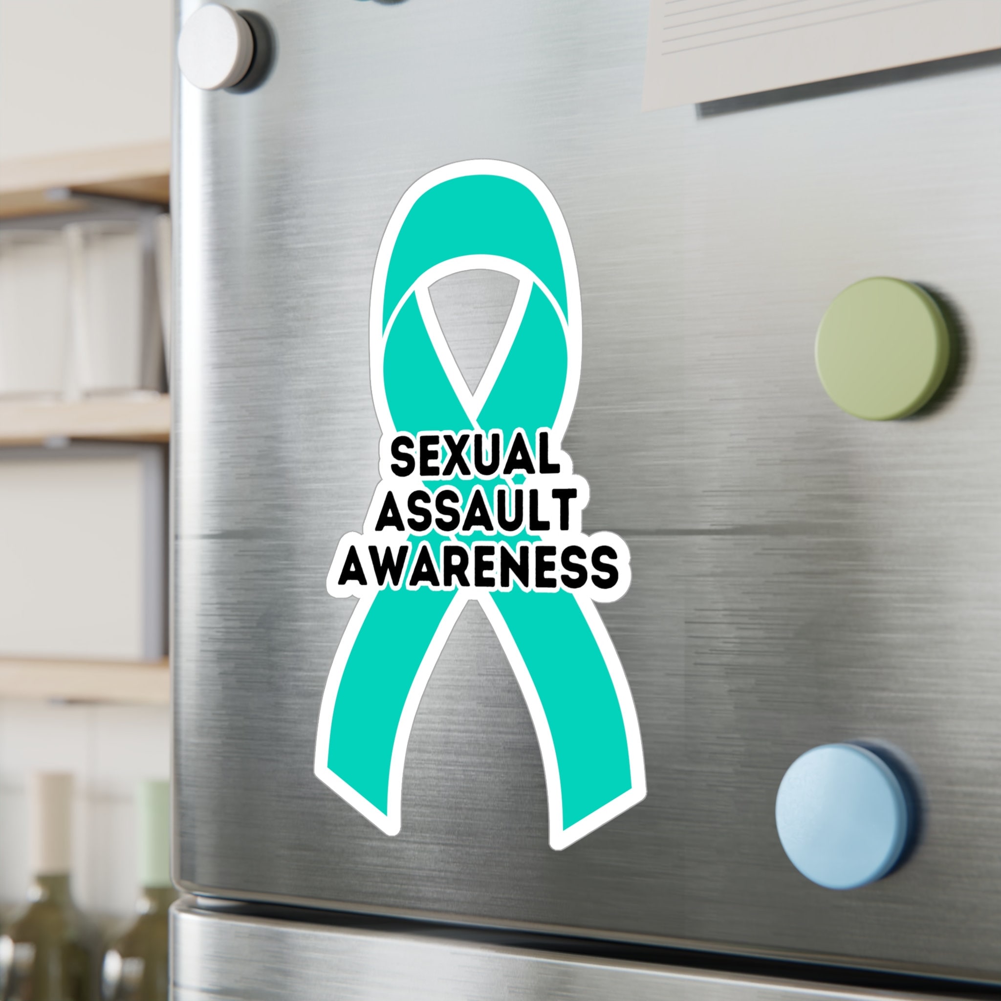 Sexual Assault Awareness Ribbon Vinyl Decal, Teal Ribbon Car Decal - Etsy