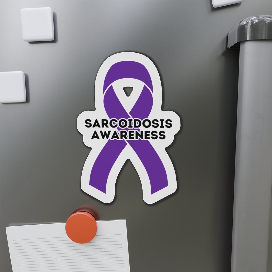 Sarcoidosis Awareness Ribbon Magnet, Purple Ribbon Car Magnet - Etsy