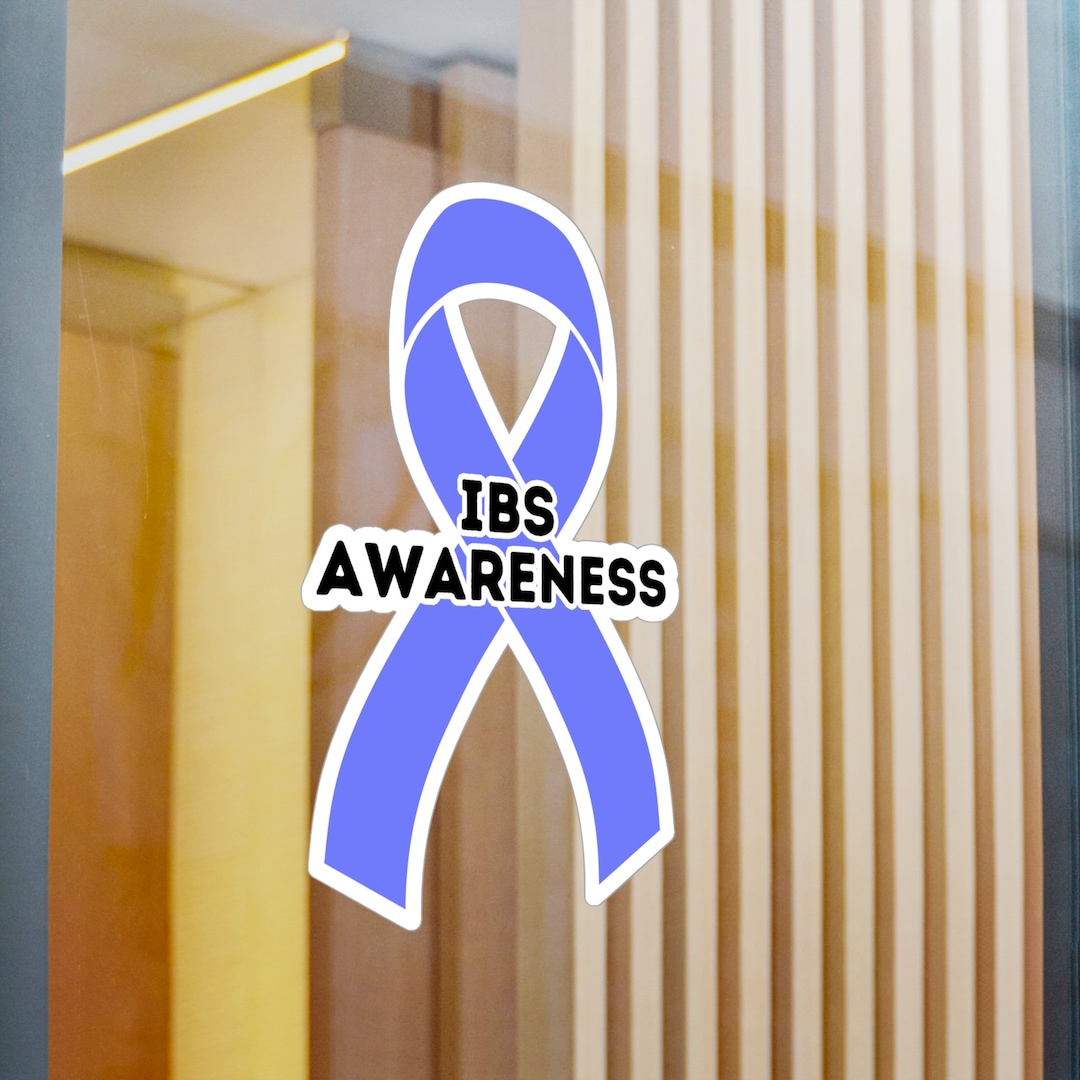 IBS Awareness Ribbon Vinyl Decal, Periwinkle Ribbon Car Sticker ...