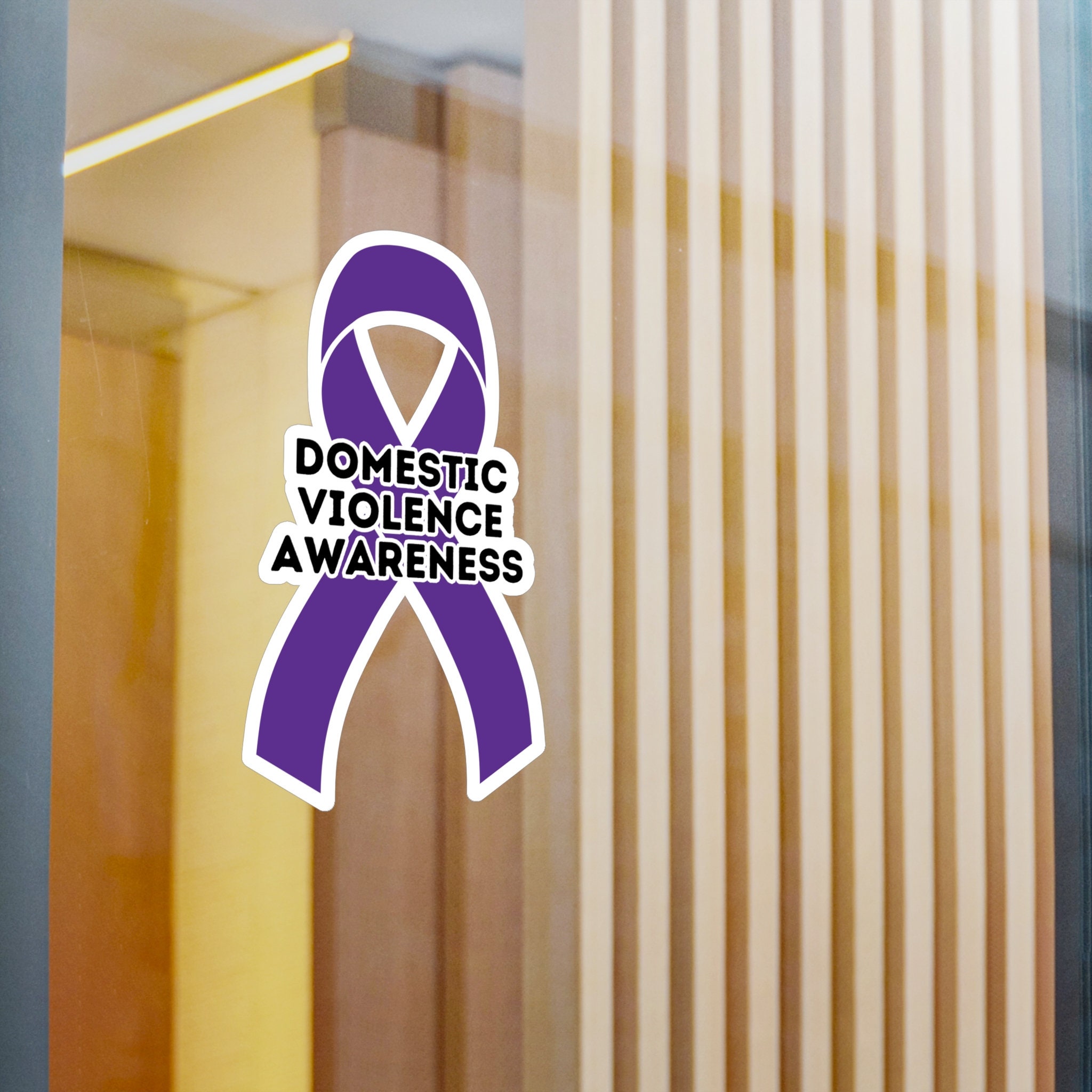 Domestic Violence Awareness Ribbon Vinyl Decal Purple Ribbon - Etsy