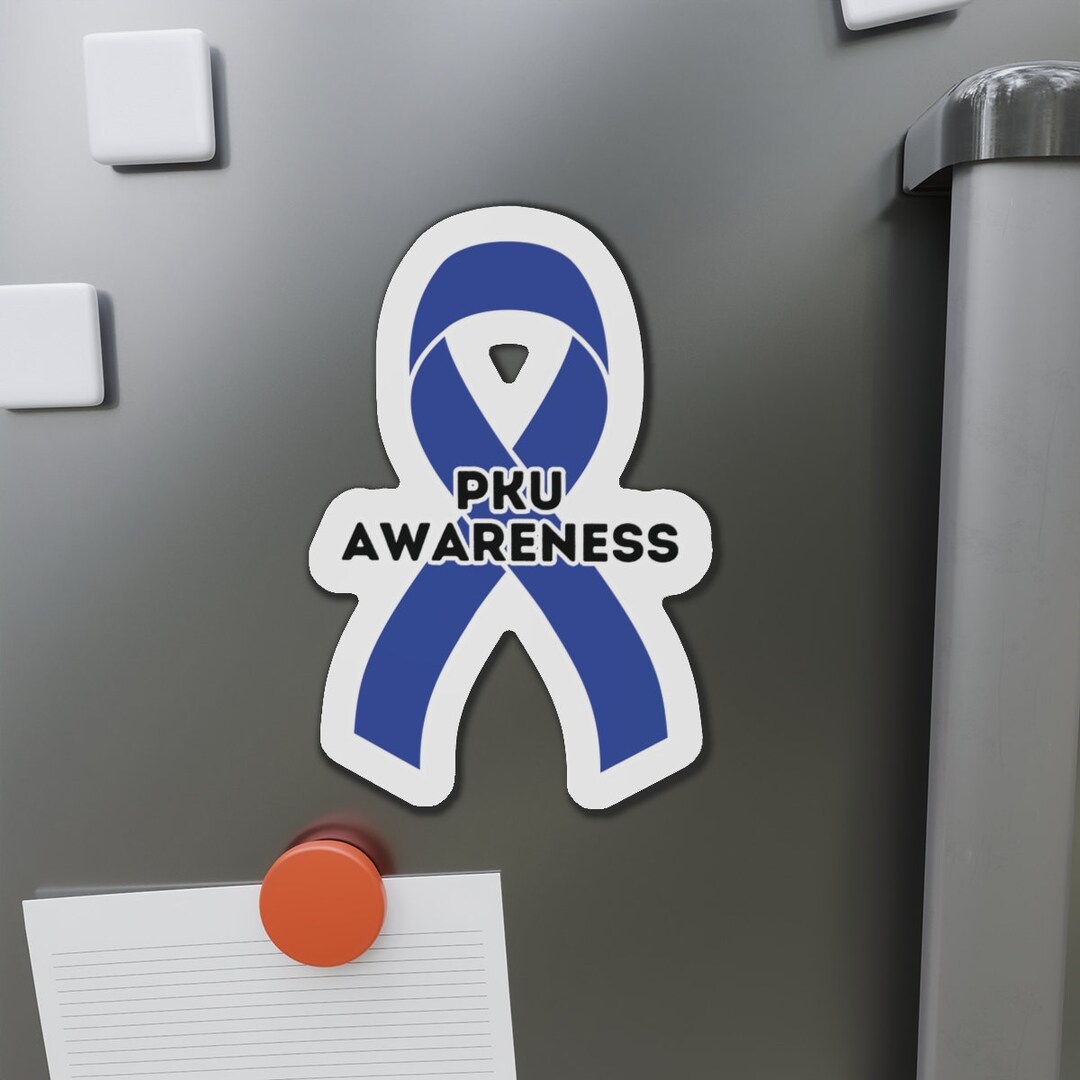 PKU Awareness Ribbon Magnet, Blue Ribbon Car Magnet, Phenylketonuria - Etsy