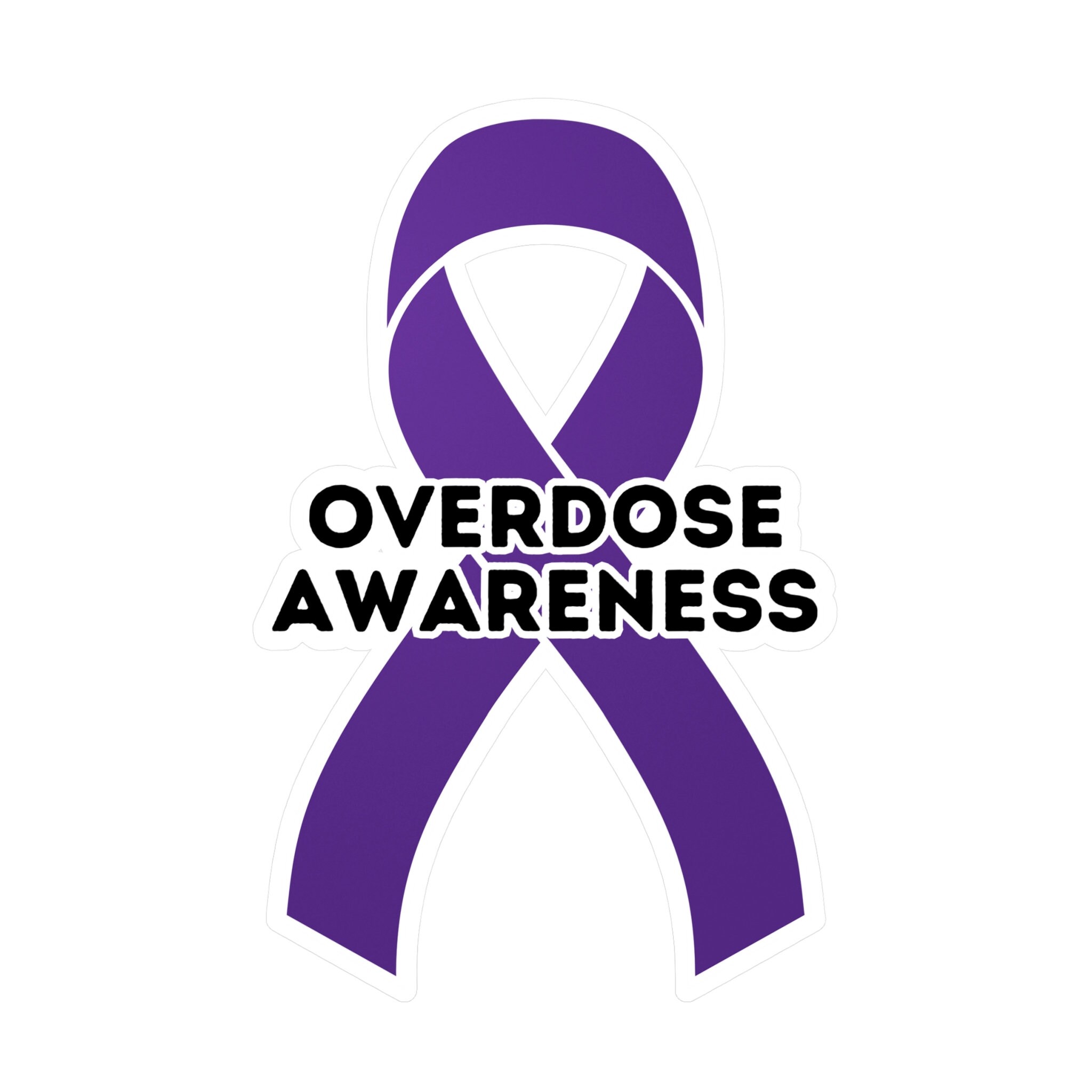 Overdose Awareness Ribbon Vinyl Decal, Purple Ribbon Sticker - Etsy