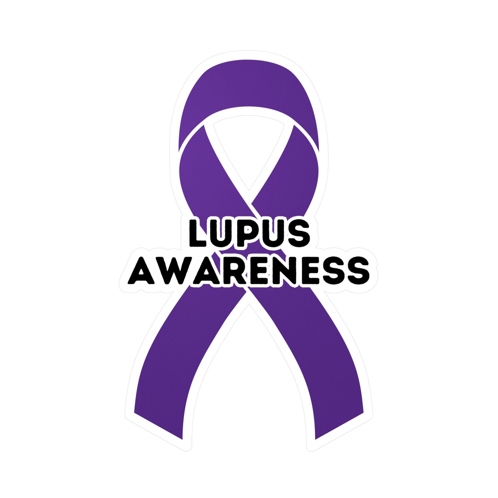 Lupus Awareness Ribbon Vinyl Decal Purple Awareness Ribbon - Etsy