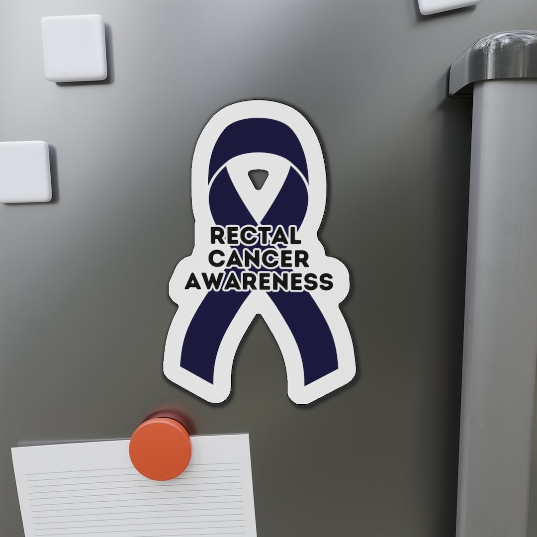 Rectal Cancer Awareness Ribbon Magnet, Dark Blue Ribbon Car Magnet - Etsy
