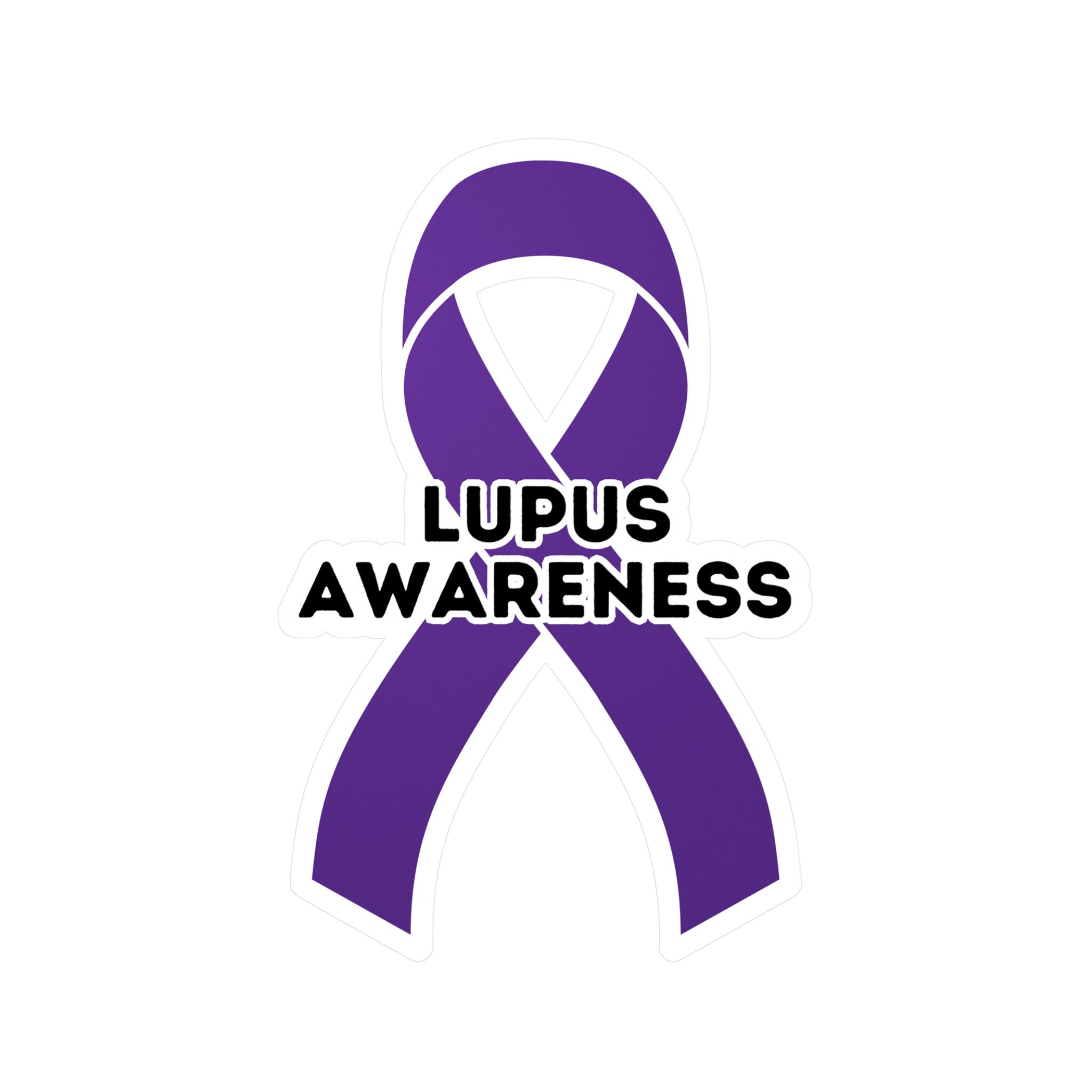 Lupus Awareness Ribbon Vinyl Decal Purple Awareness Ribbon - Etsy