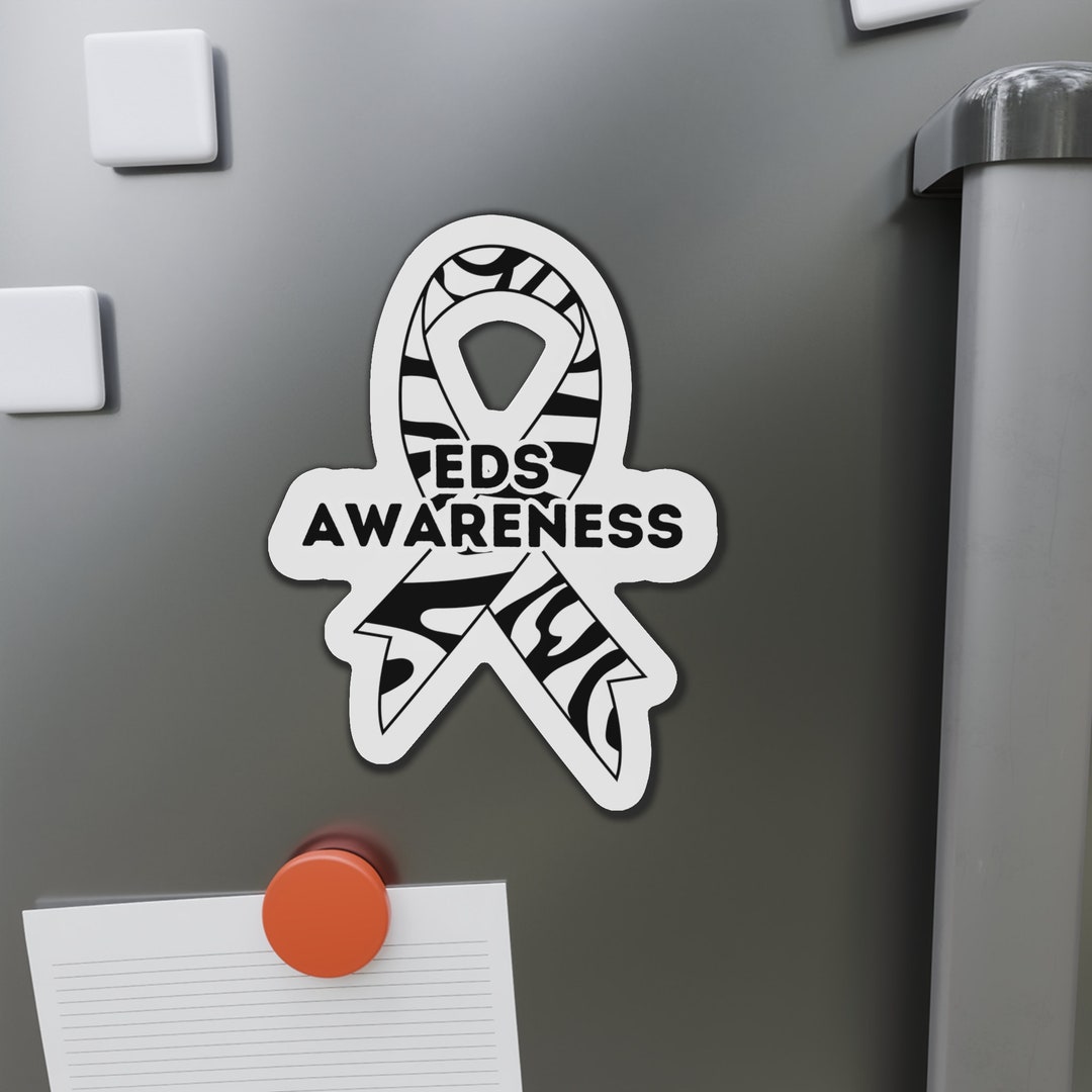EDS Awareness Ribbon Magnet, Zebra-print Ribbon, Ehlers-danlos Syndrome ...