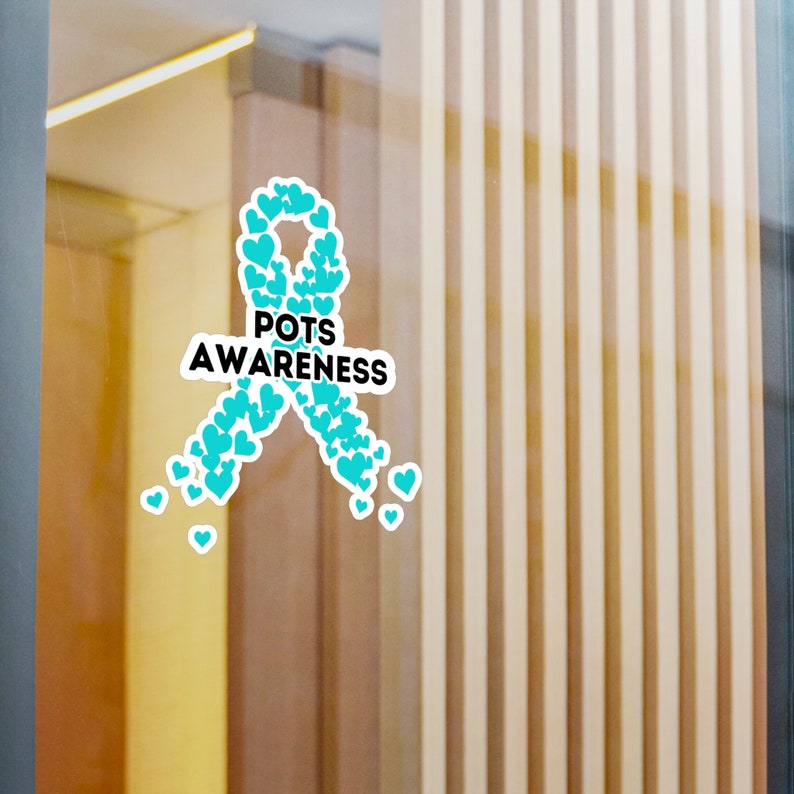 POTS Awareness Ribbon Vinyl Decal Turquoise Awareness Ribbon - Etsy