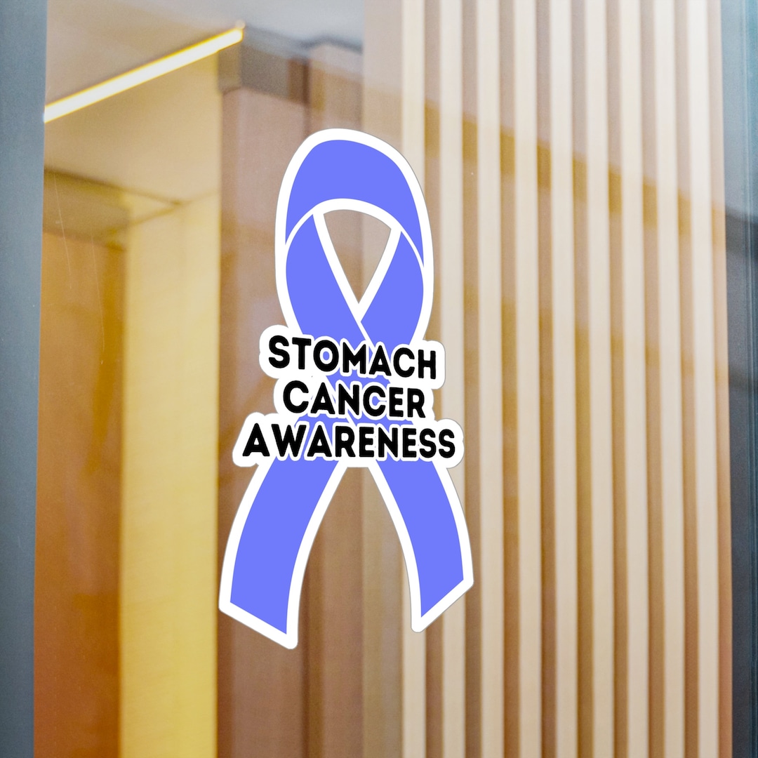 Stomach Cancer Awareness Ribbon Vinyl Decal, November Periwinkle Ribbon ...