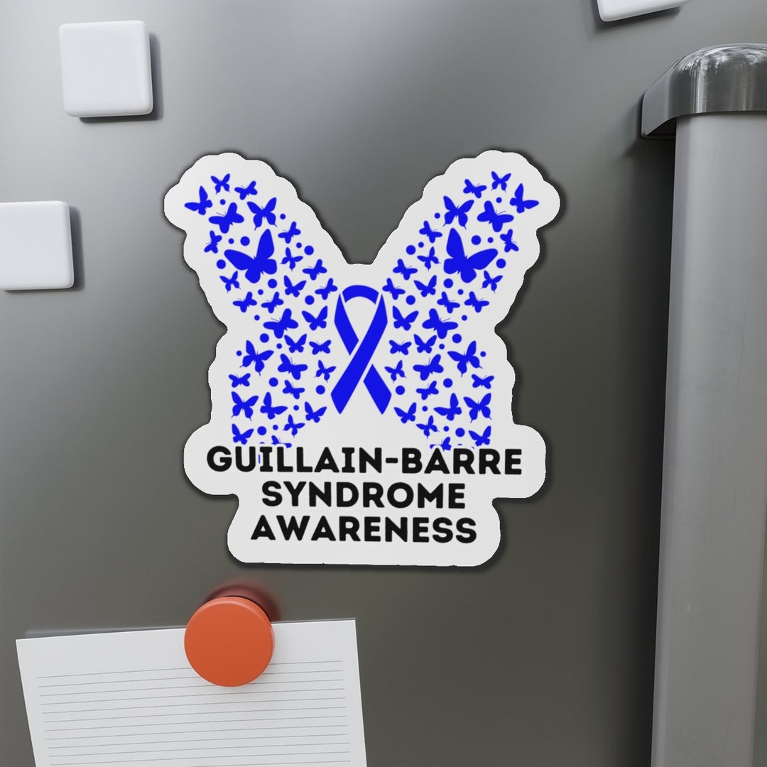 Guillain-barre Syndrome Awareness Ribbon Magnet, Blue Ribbon Car Magnet ...
