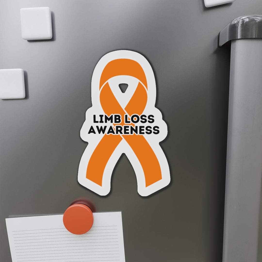 Limb Loss Awareness Ribbon Magnet, Amputee Orange Ribbon Car Magnet - Etsy