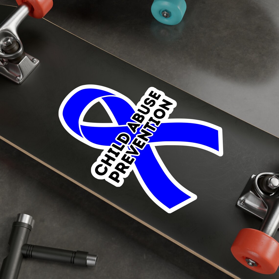 Child Abuse Awareness Ribbon Vinyl Decal Blue Ribbon Child - Etsy