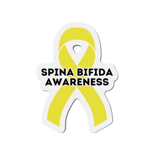 Spina Bifida Awareness Ribbon Magnet, Yellow Ribbon Car Magnet - Etsy